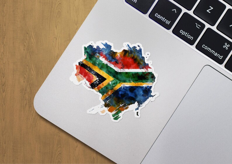 South African Flag Sticker, Cape Town Waterproof Decal for Laptops ...