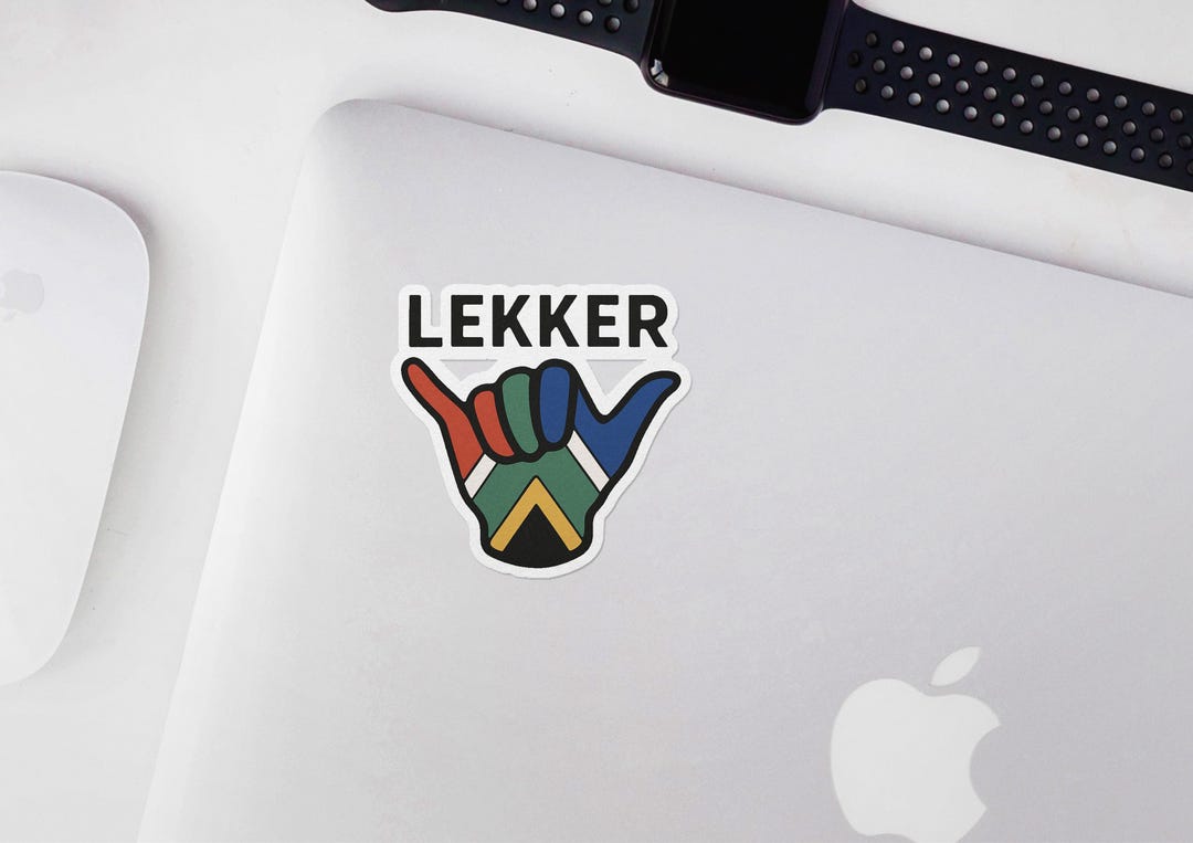 Lekker Afrikaans Sticker, South African Flag Decal, Cape Town Souvenir ...