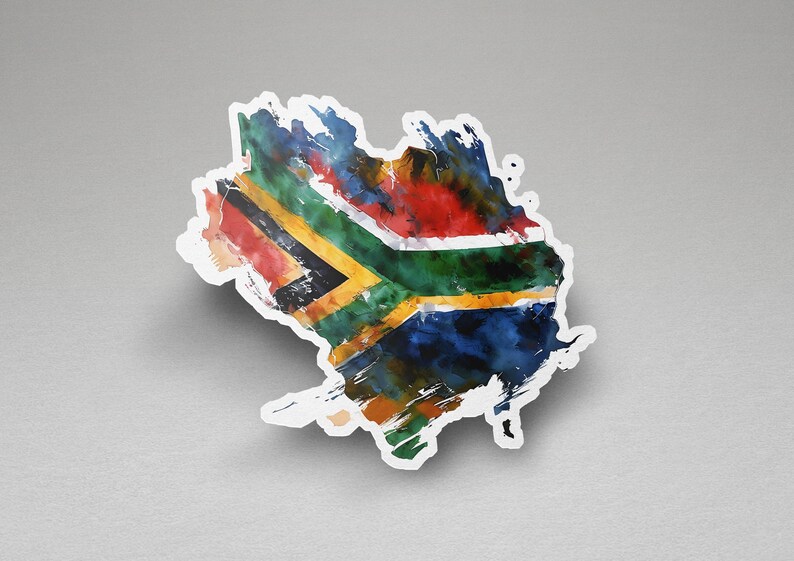 South African Flag Sticker, Cape Town Waterproof Decal for Laptops ...