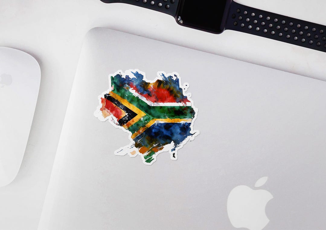South African Flag Sticker, Cape Town Waterproof Decal for Laptops ...