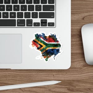 South African Flag Sticker, Cape Town Waterproof Decal for Laptops ...