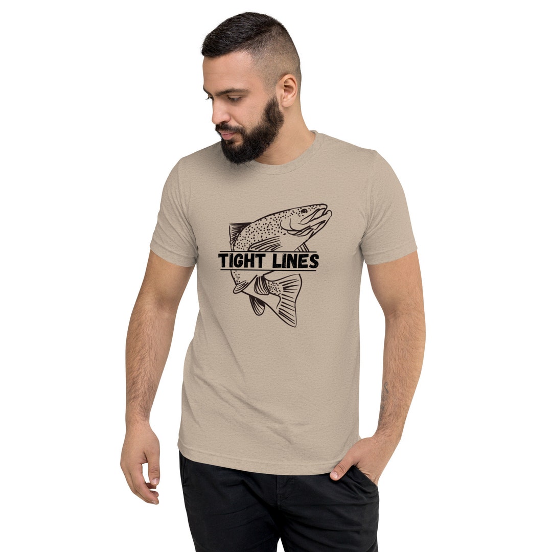 Fitted Short Sleeve T-shirt Tight Lines Trout Fly Fishing Shirt - Etsy