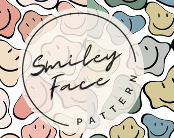 Boho Smiley Face Clipart - Etsy