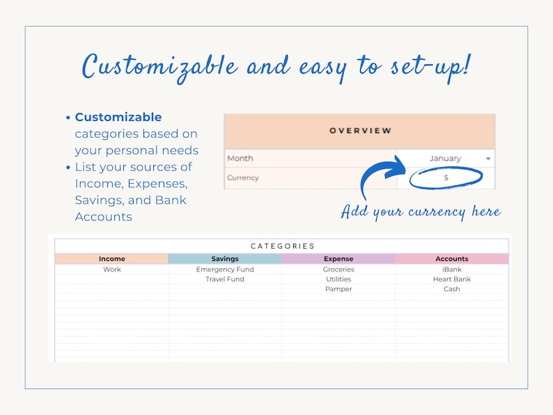 2025 Money Tracker Google Sheet: Multiple Accounts Budget (digital) - Etsy