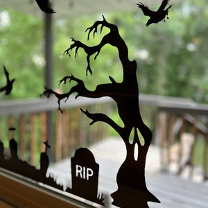 Spooky Tree Halloween Scene - Etsy