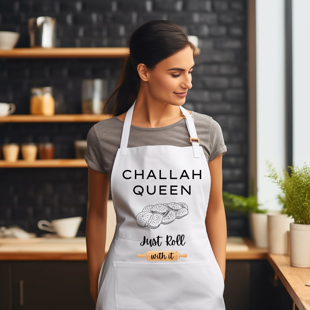 Challah Queen Apron, Jewish Gifts, Jewish Kitchen, Challah Baking ...