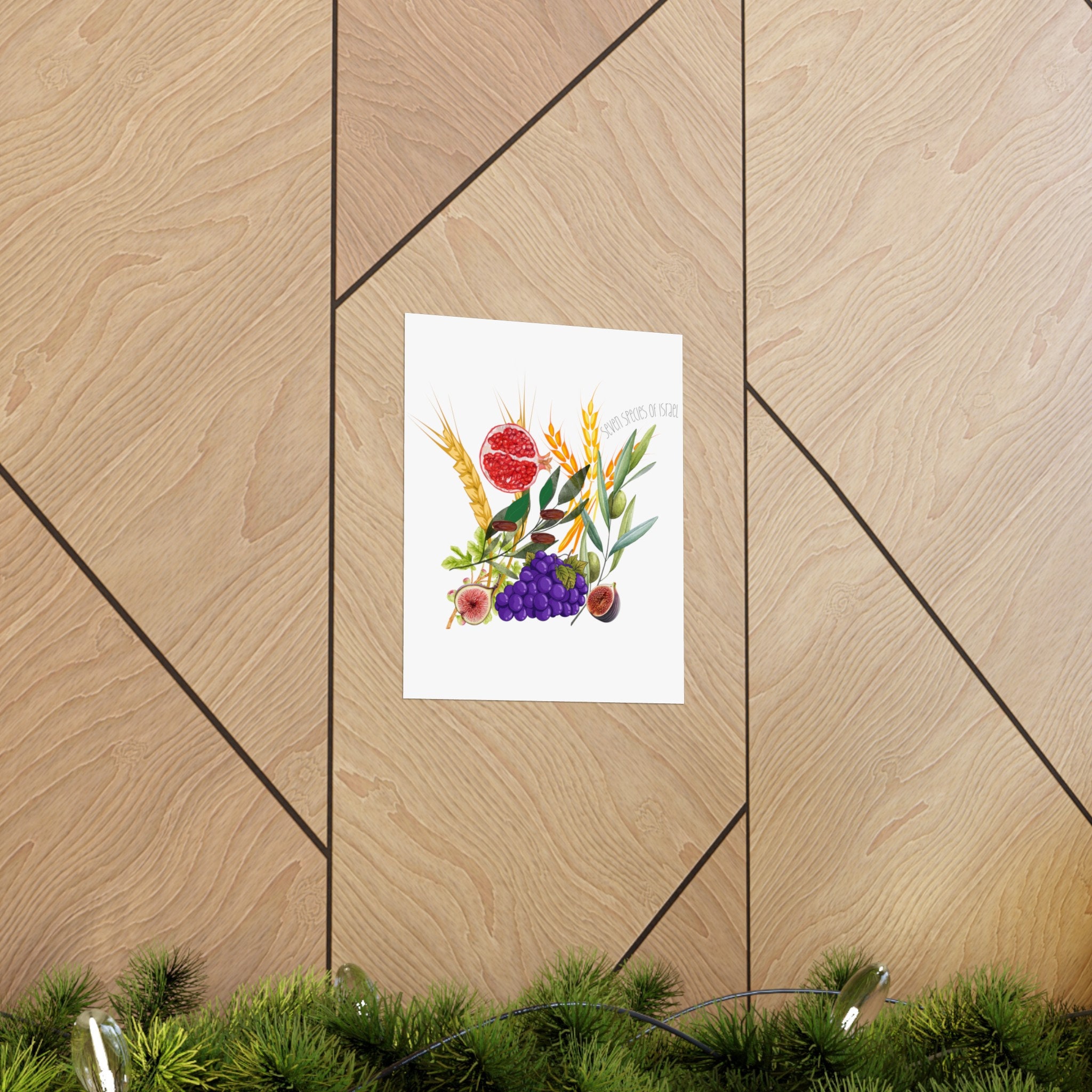 7 Species of Israel Wall Art, Premium Matte Vertical Posters, Jewish ...