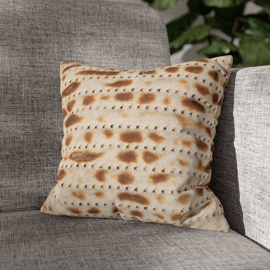 Passover Table Pillow Cover, Matza Design Pillow Cover, Matzah ...