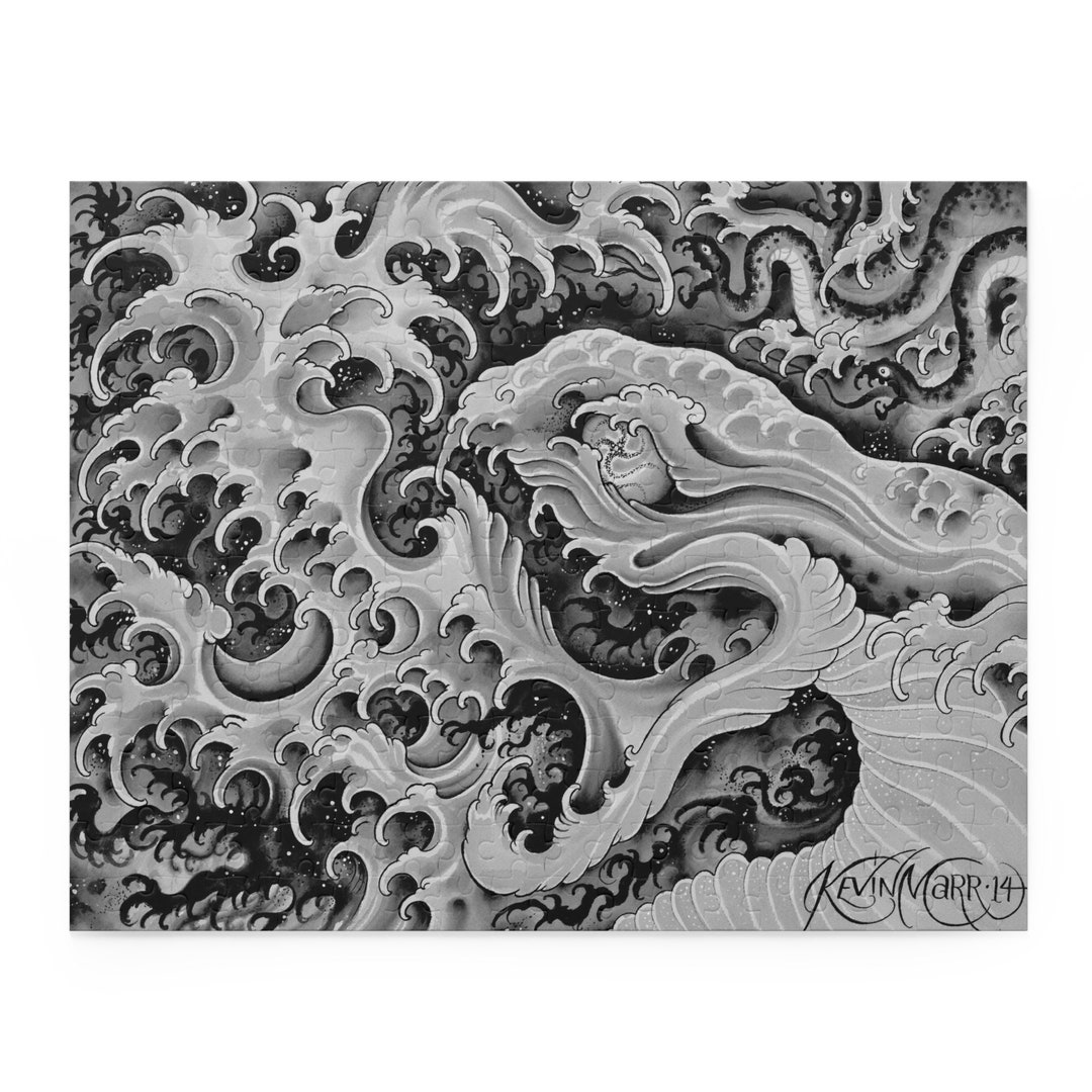 Unique Callenging Snake Waves Puzzle 120, 252, 500-piece Japanese ...