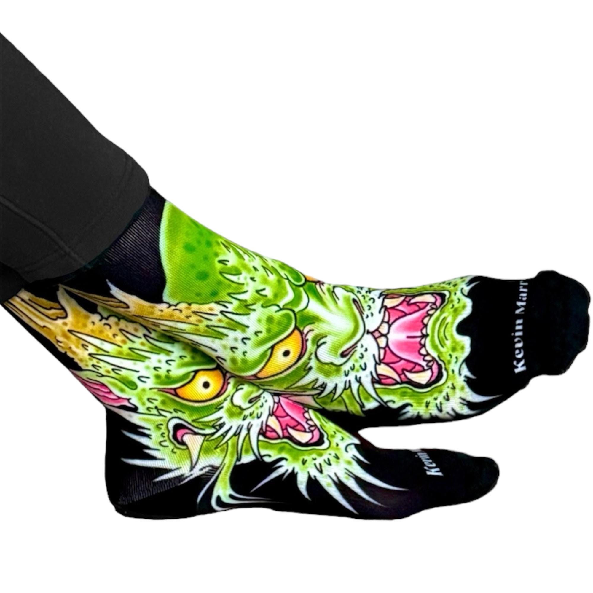DRAGON Socks. Traditional Japanese Tattoo Design, Green Ryu, Add Some ...