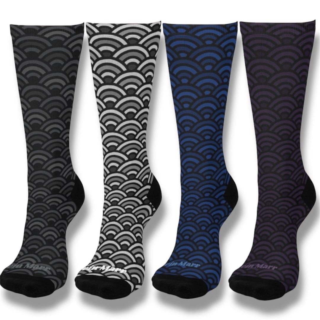 Seigaiha Wave Pattern Socks: Japanese Kimono Style - Etsy