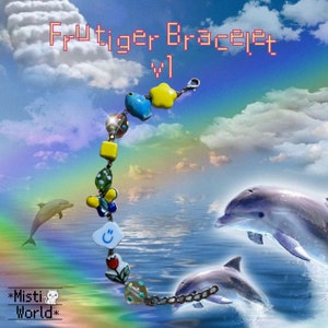 Frutiger Aero Style Bracelet V1 Star/fish/marble/smiley Charms - Etsy