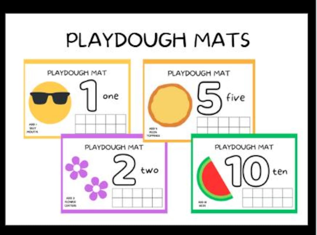 Play Dough Number Mats: Kids' Counting Activity (digital Download) - Etsy