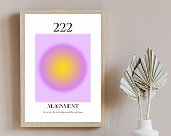 Angel Number Poster 222 Alignment - Etsy