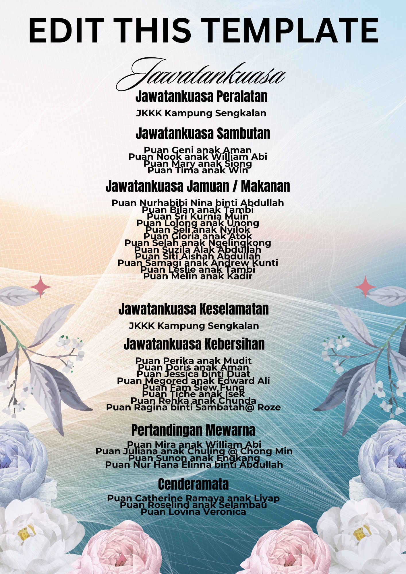 BUKU PROGRAM TEMPLATE - Etsy