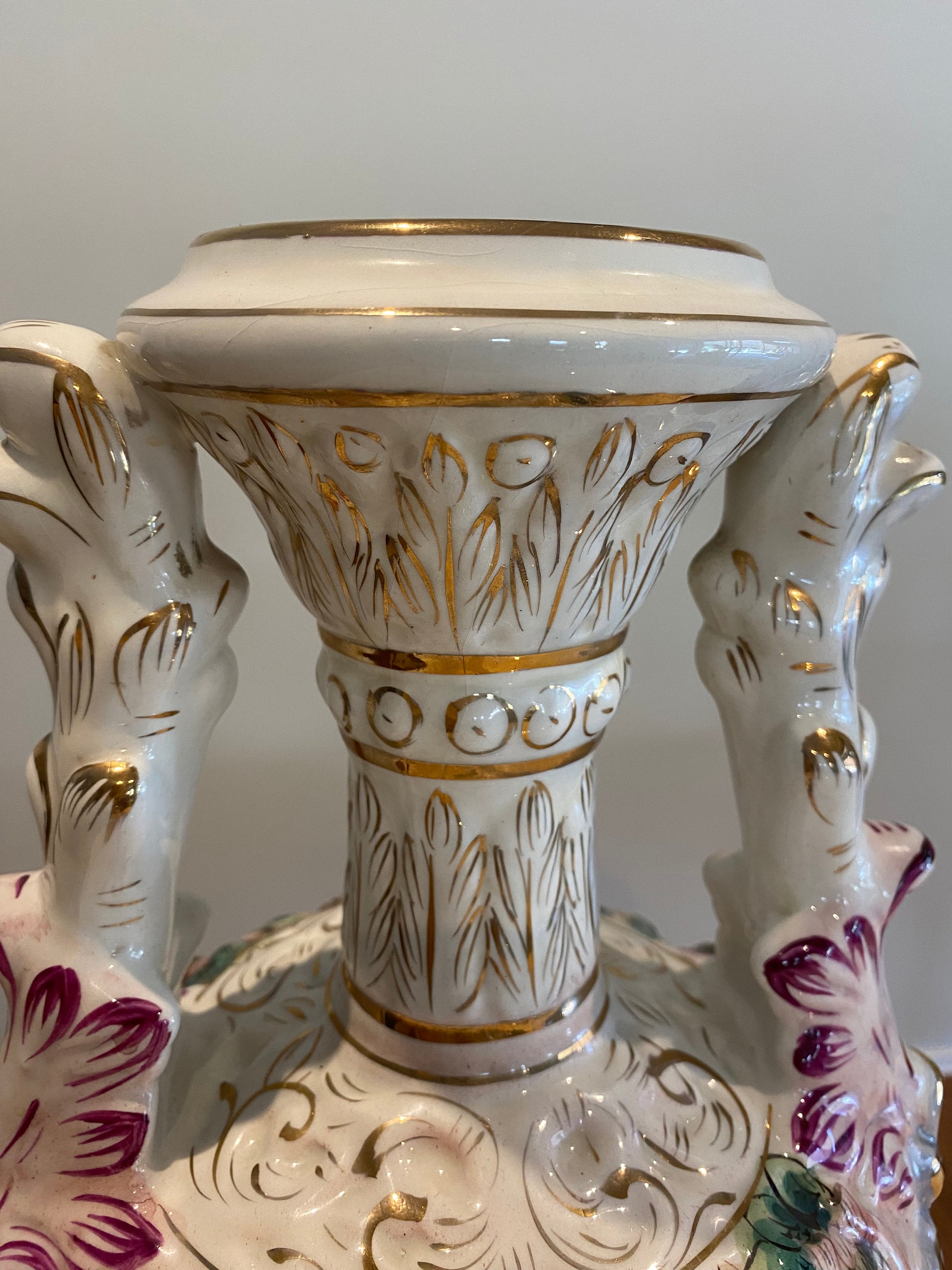 Elegant Capodimonte Italian Porcelain Vase - Etsy