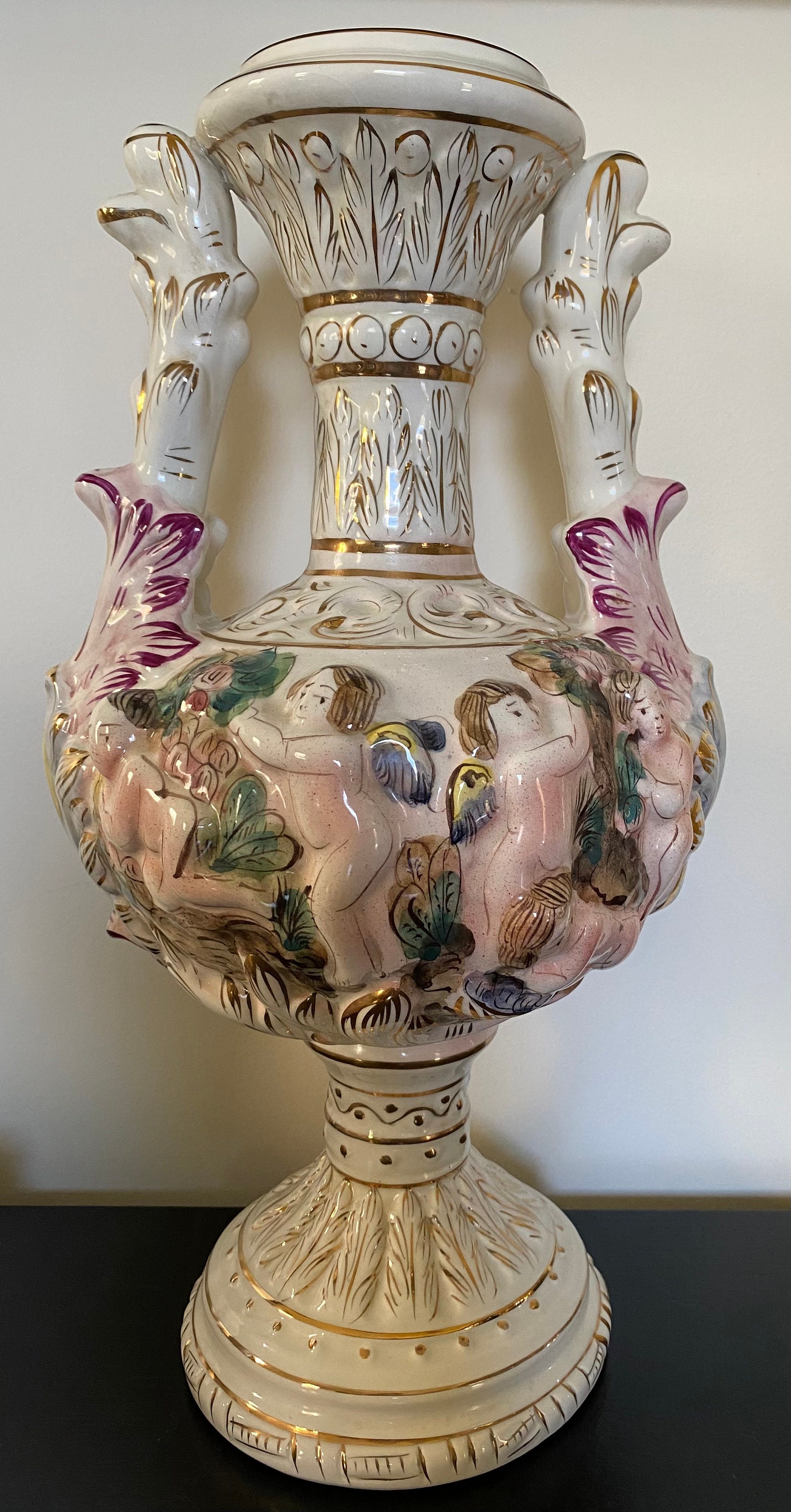 Elegant Capodimonte Italian Porcelain Vase - Etsy