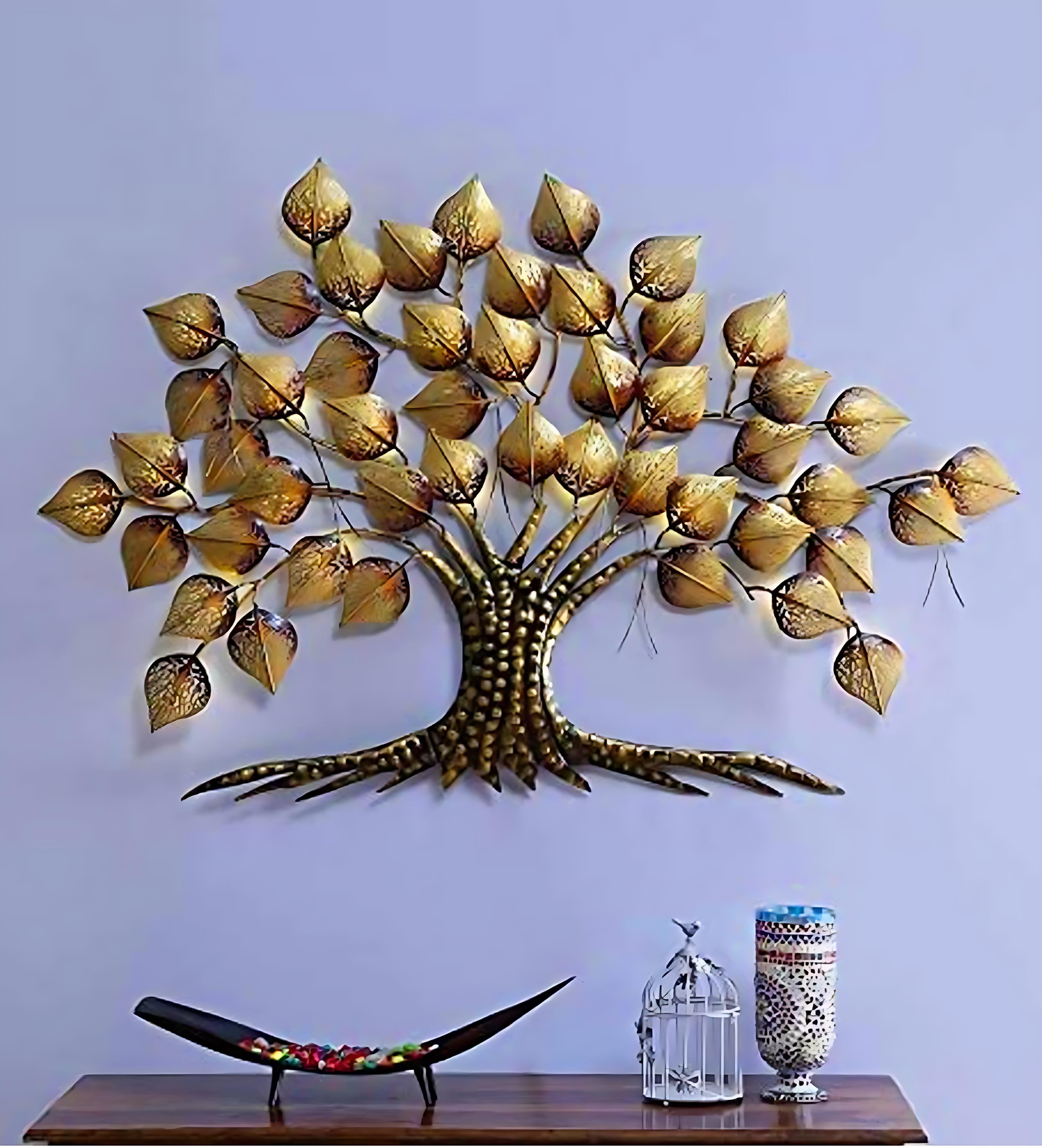 LED Tree Wall Art | Handmade Metal Tree Wall Decor With Lights | Large ...