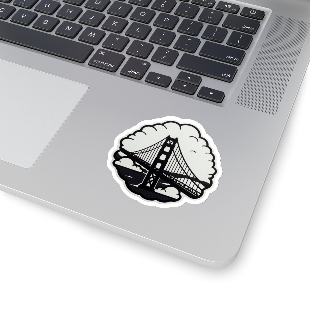 Golden Gate Bridge B&W Sticker - Etsy