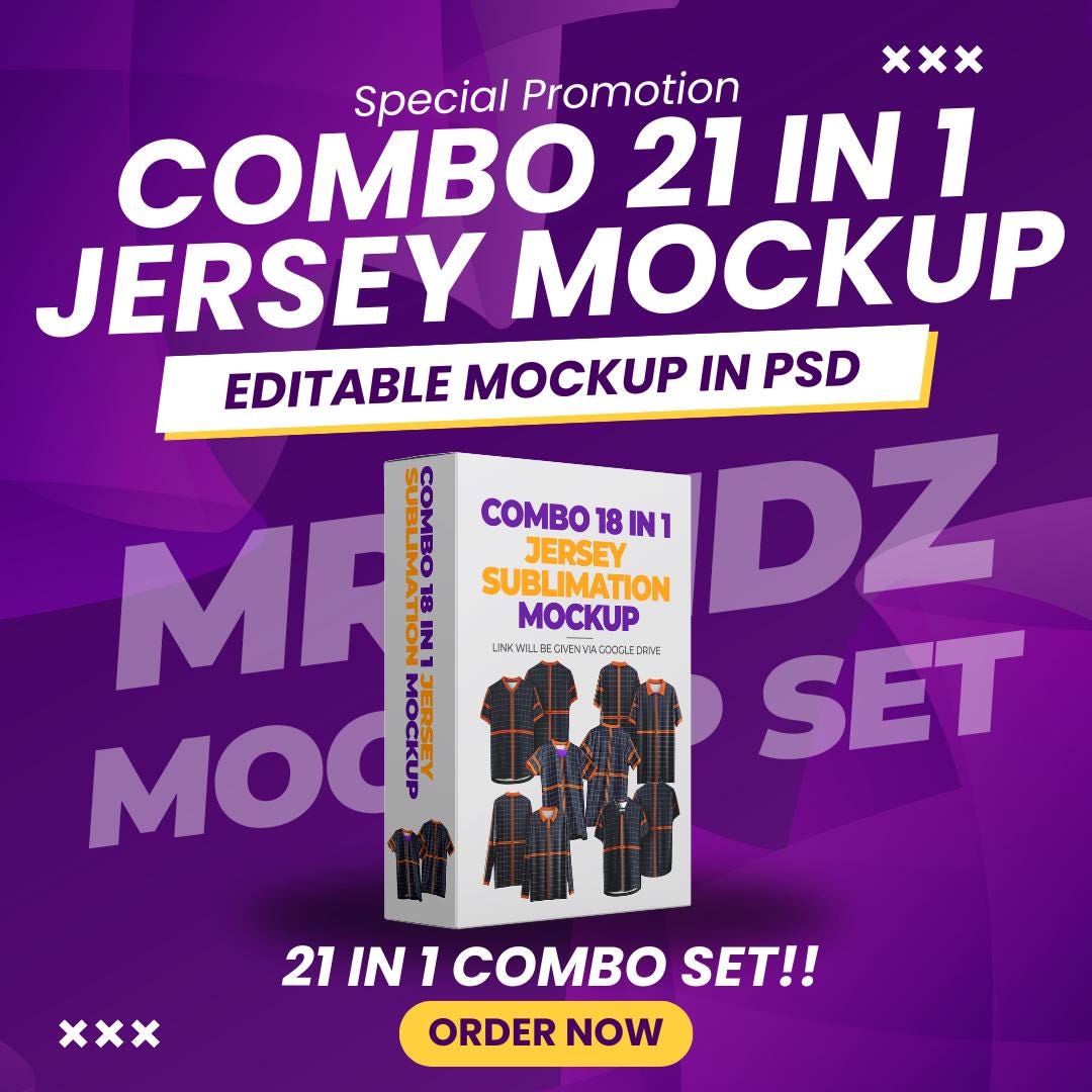 TRENDING MOCKUP 21 in 1 Jersey PSD Mockup With Hangar Pack (editable ...