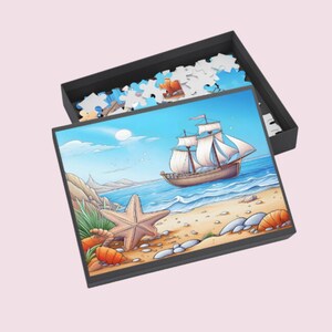 Pirate Ship Toddler Jigsaw Puzzle, Boat Puzzle 96 Piece Puzzle for Kids ...