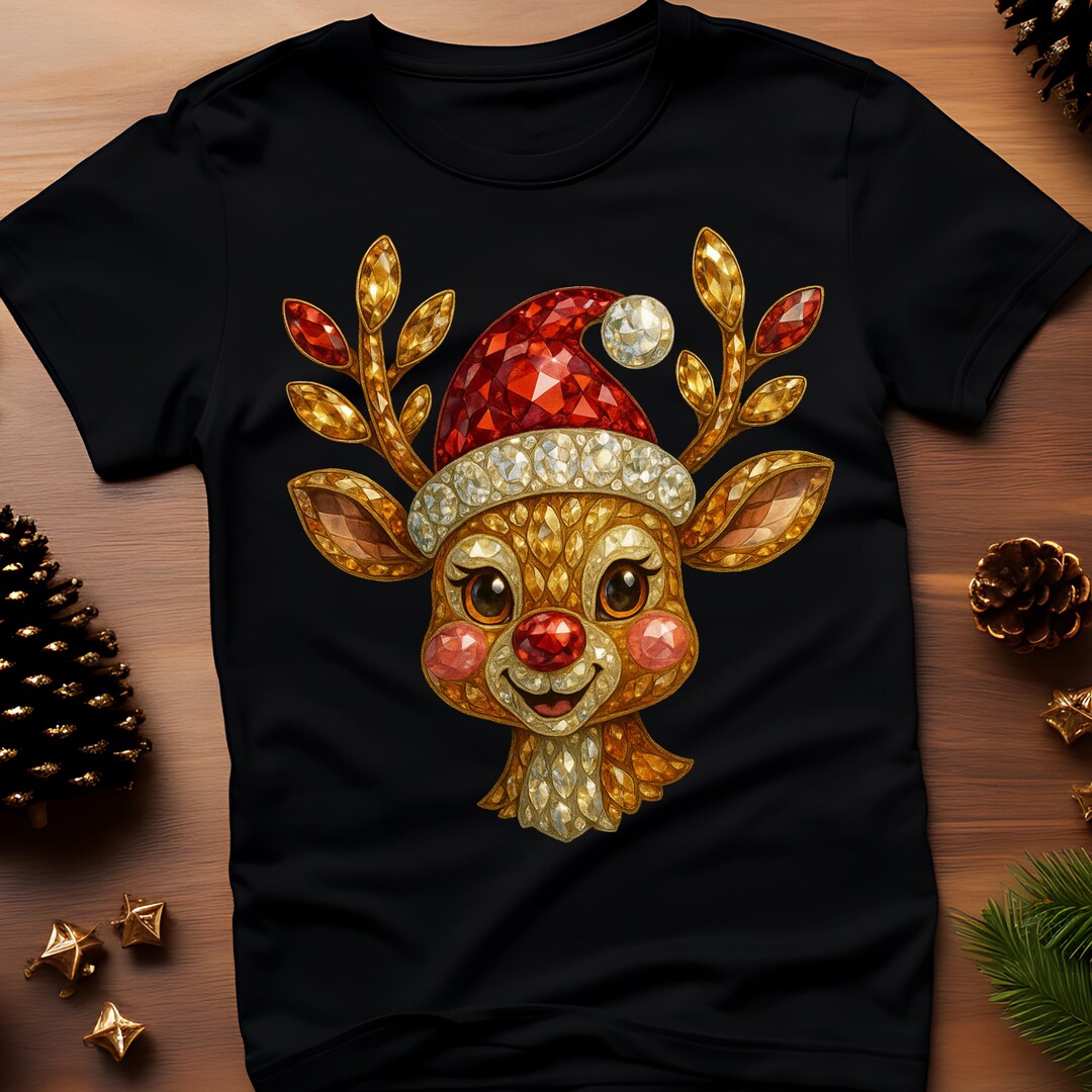 Rhinestone Reindeer PNG | Jeweled Christmas Clipart (digital Download ...