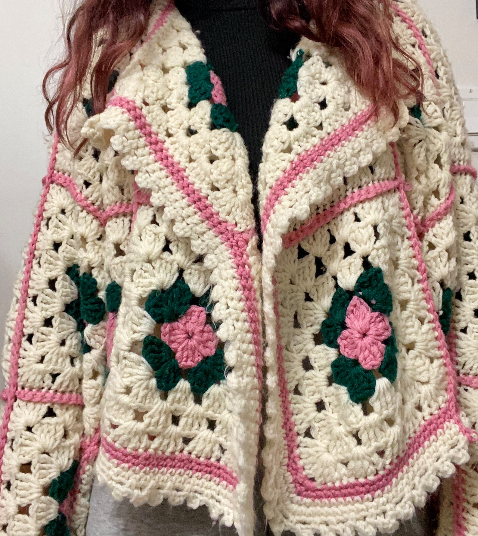 Handmade Vintage Granny Square Sweater - Etsy
