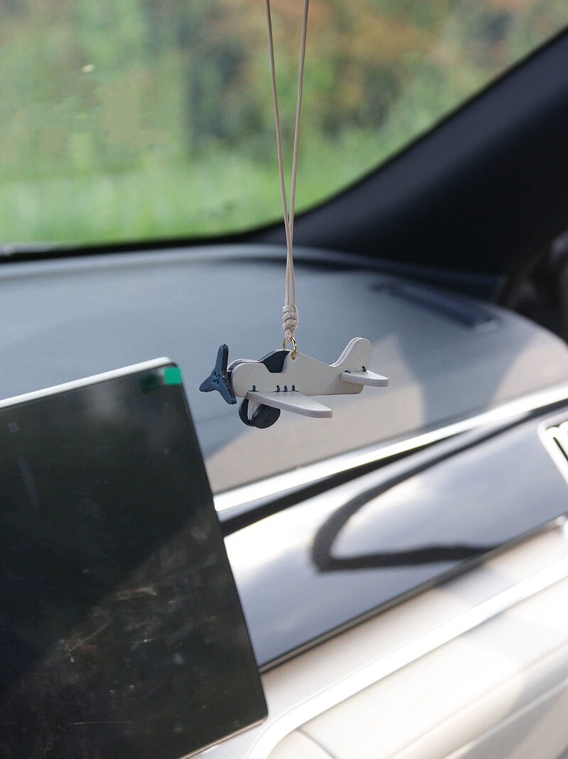 Cute Leather Airplane Hanging Car Decoration, Car Accessory, Gift for ...