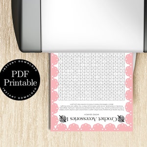 PRINTABLE + EDITABLE Crochet Word Search Sheets - Fancy Edition ...