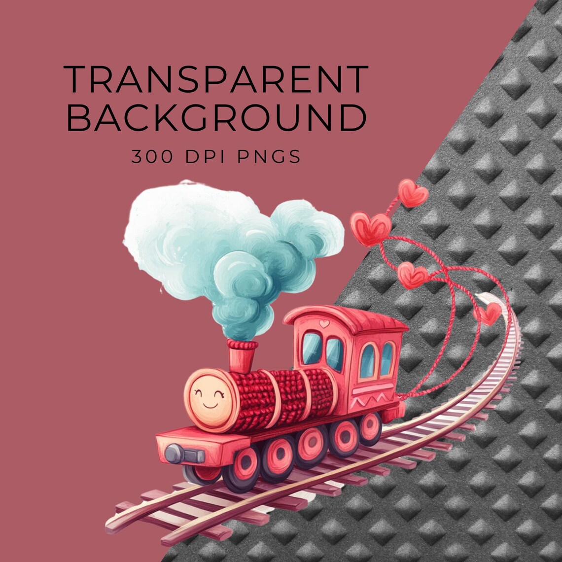 Yarn Train Clipart: 25 PNG Graphics (commercial Use) - Etsy