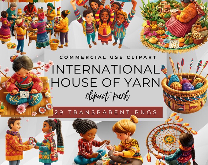 Balls of Yarn Basket Clipart, Crochet Hobby Clip Art, Transparent Pngs ...