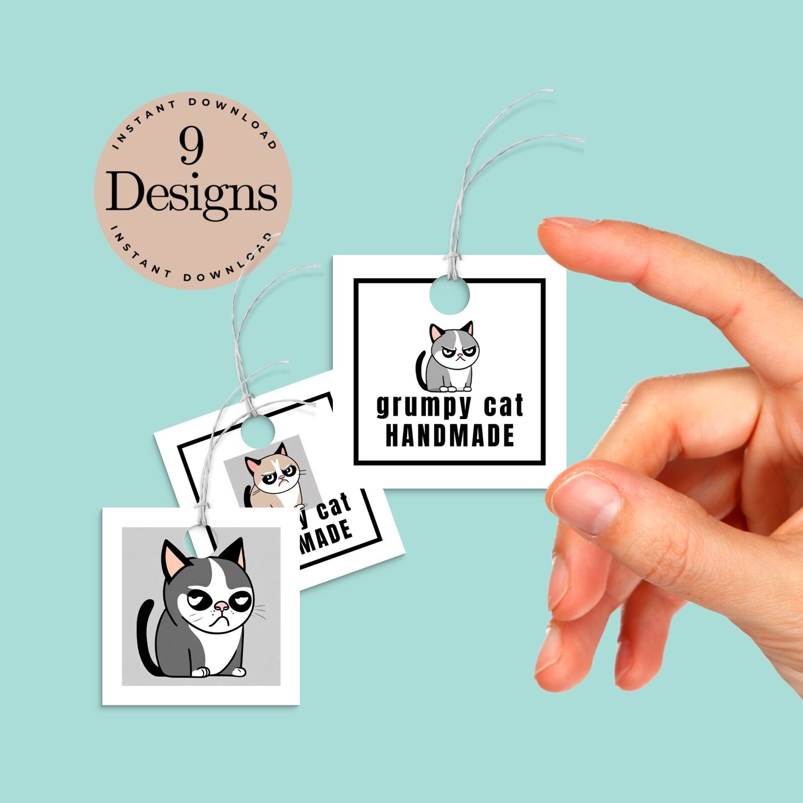 Editable Handmade Tags: Canva Template, Printable Labels (digital ...