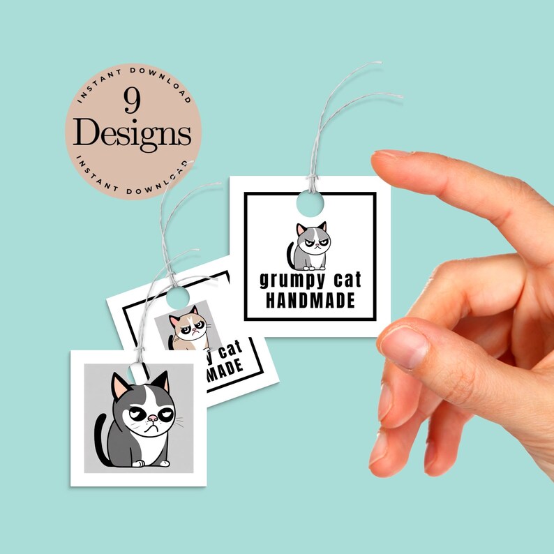 Editable Handmade Tags: Canva Template, Printable Labels (digital ...