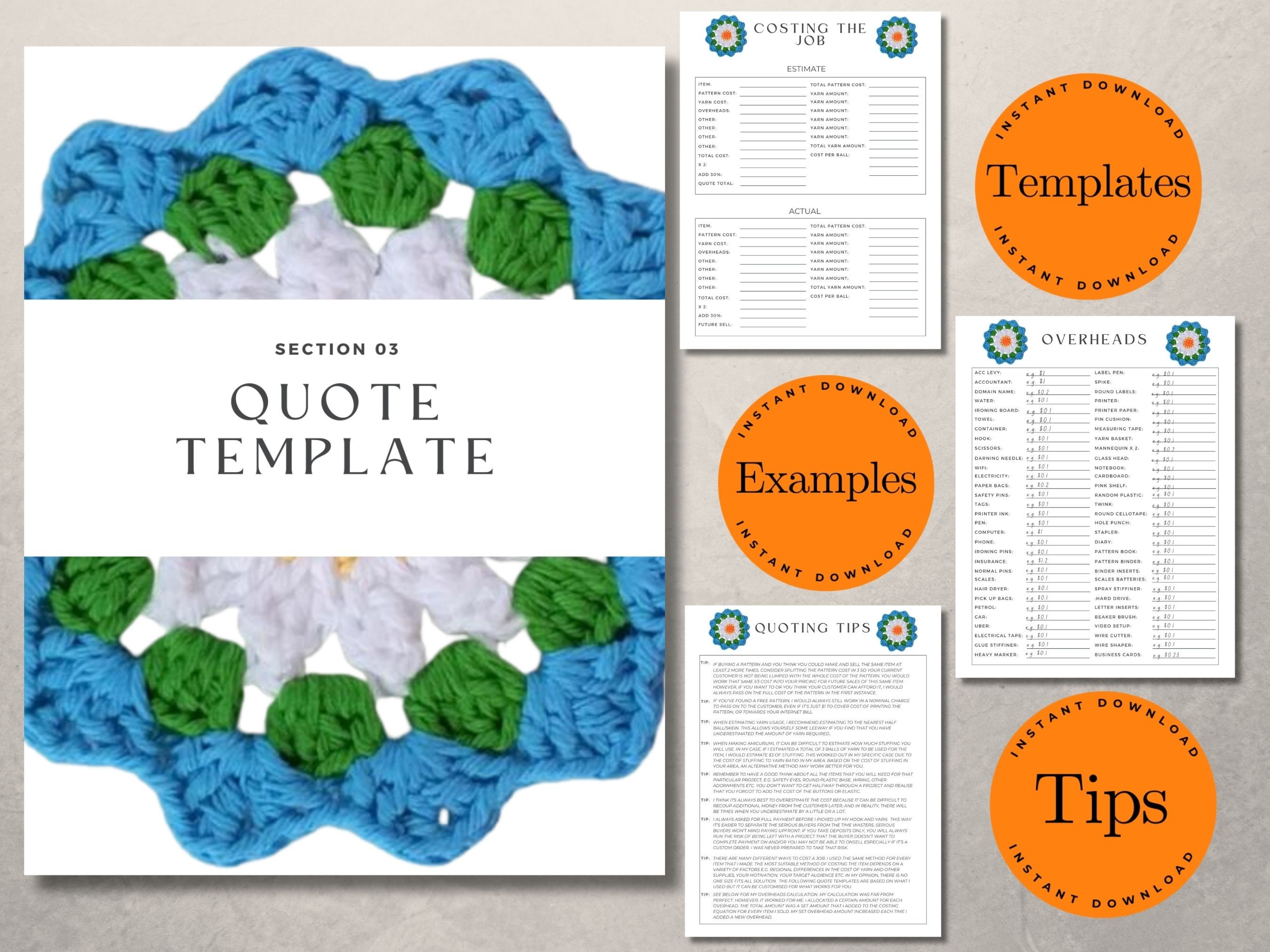 PRINTABLE Crochet Projects Planner for Small Businesses | Editable ...