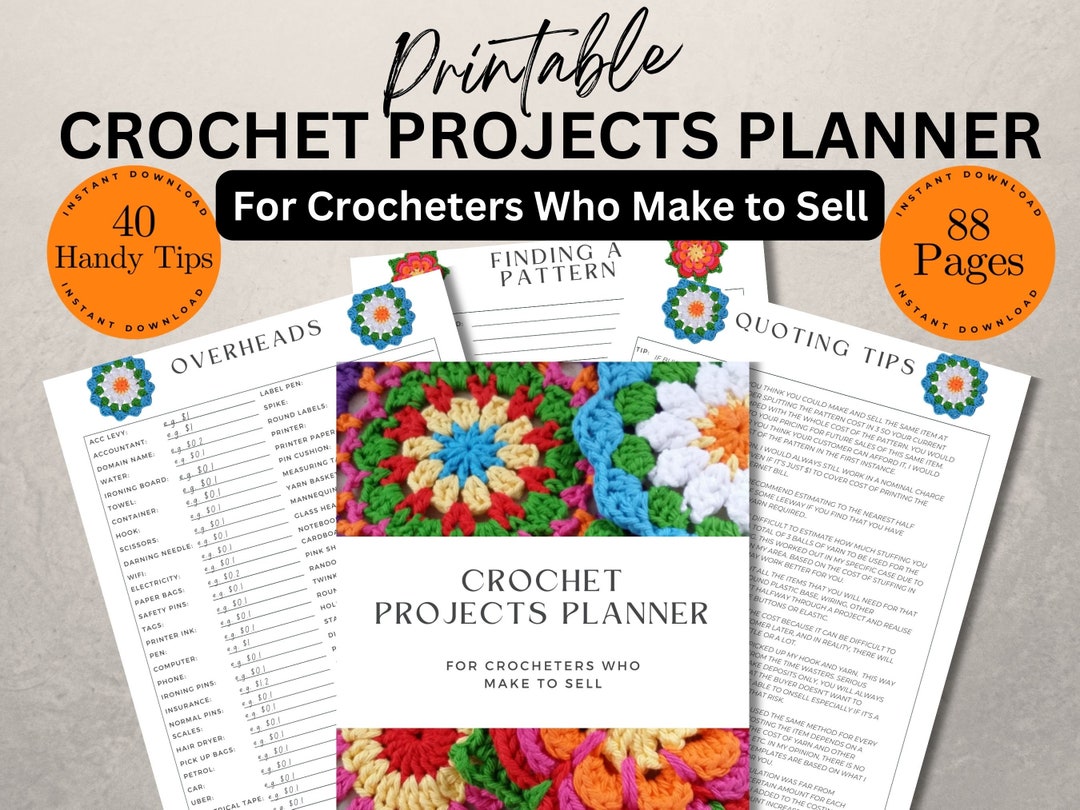 PRINTABLE Crochet Projects Planner for Small Businesses | Editable ...