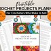 PRINTABLE Crochet Projects Planner for Small Businesses | Editable ...
