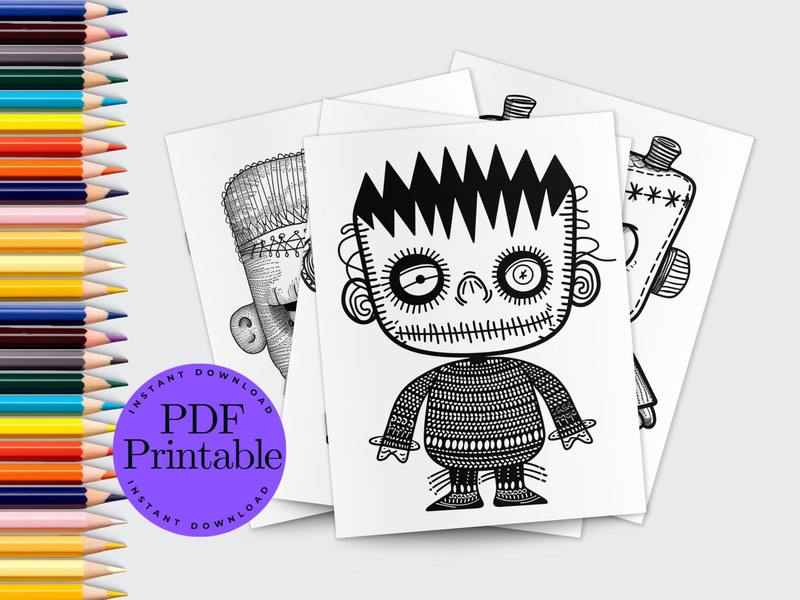 PRINTABLE Baby Monsters Coloring Pages Halloween Coloring Pages Kids ...