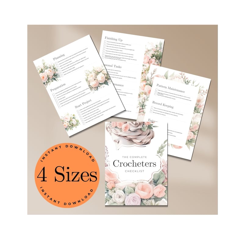 PRINTABLE Pdf Form | Crochet Project Tracker | Crochet Planner ...