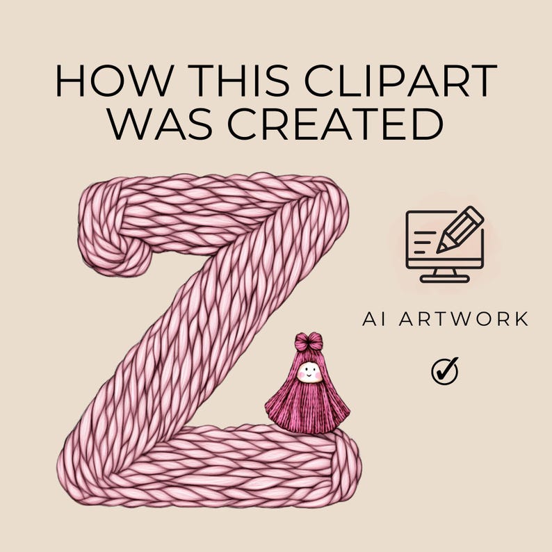 Yarn Alphabet Clipart Pack, Alphabet Png, Digital Download, and More ...