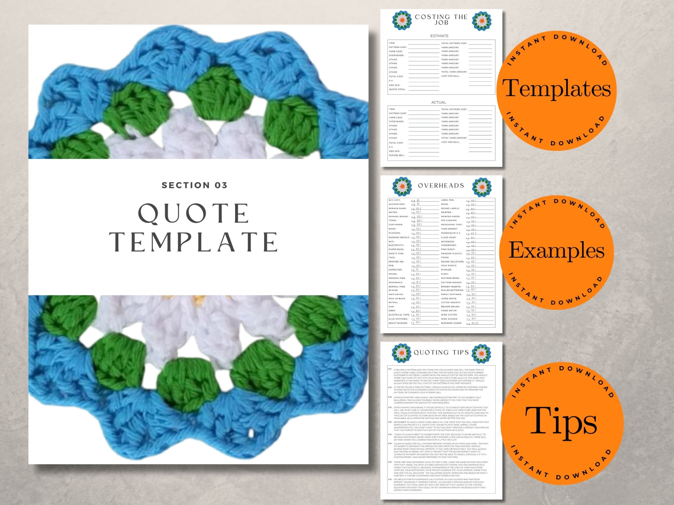 PRINTABLE Crochet Projects Planner for Small Businesses Editable ...