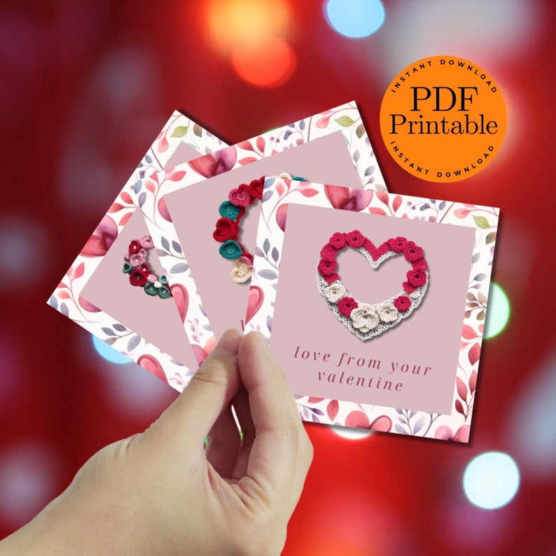 PRINTABLE Valentine Gift Tags, Happy Valentines Day Tags Valentine's ...
