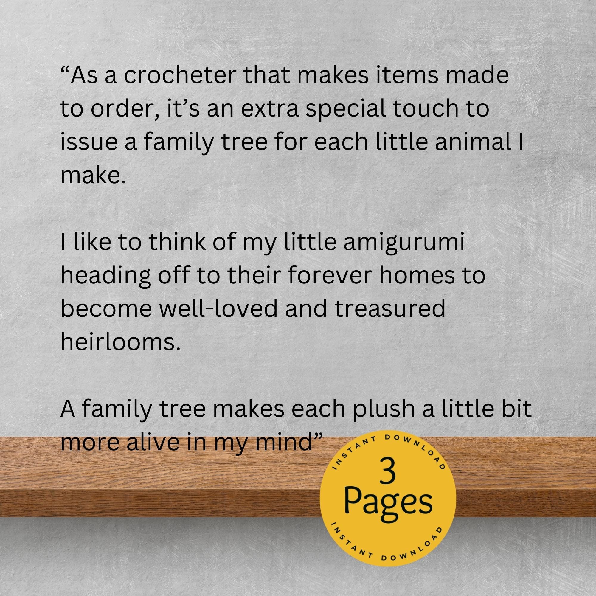 EDITABLE + PRINTABLE Amigurumi Friend Family Tree Template - KC Edition ...