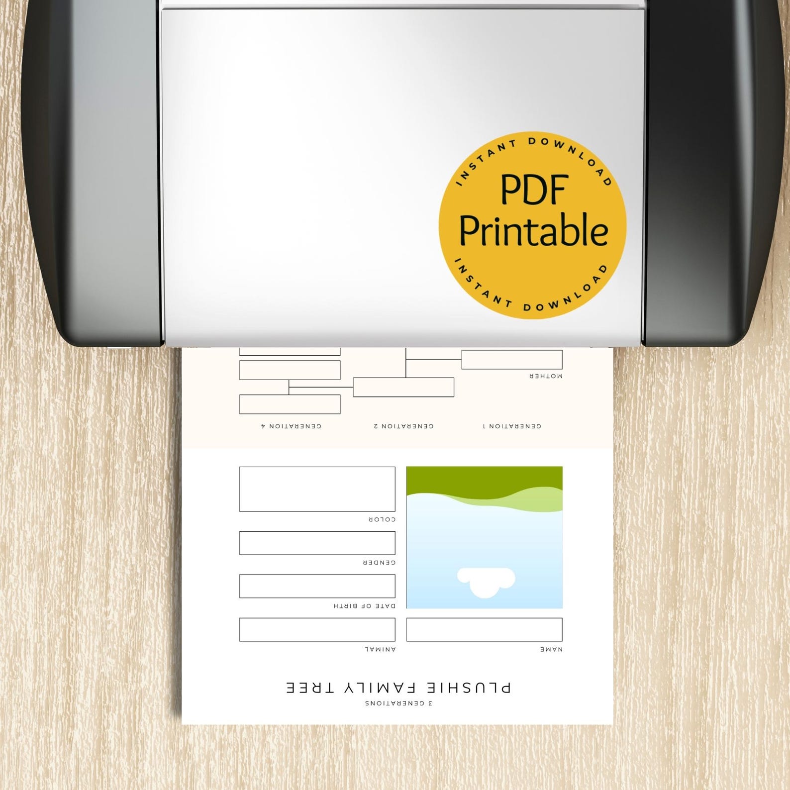 EDITABLE + PRINTABLE Amigurumi Friend Family Tree Template - KC Edition ...