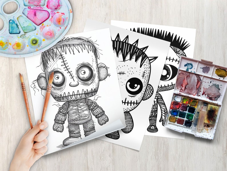 PRINTABLE Baby Monsters Coloring Pages Halloween Coloring Pages Kids ...