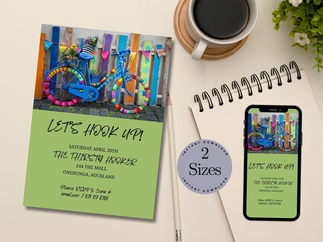 Crochet Party Invitation Template: DIY Printable Invite (digital ...