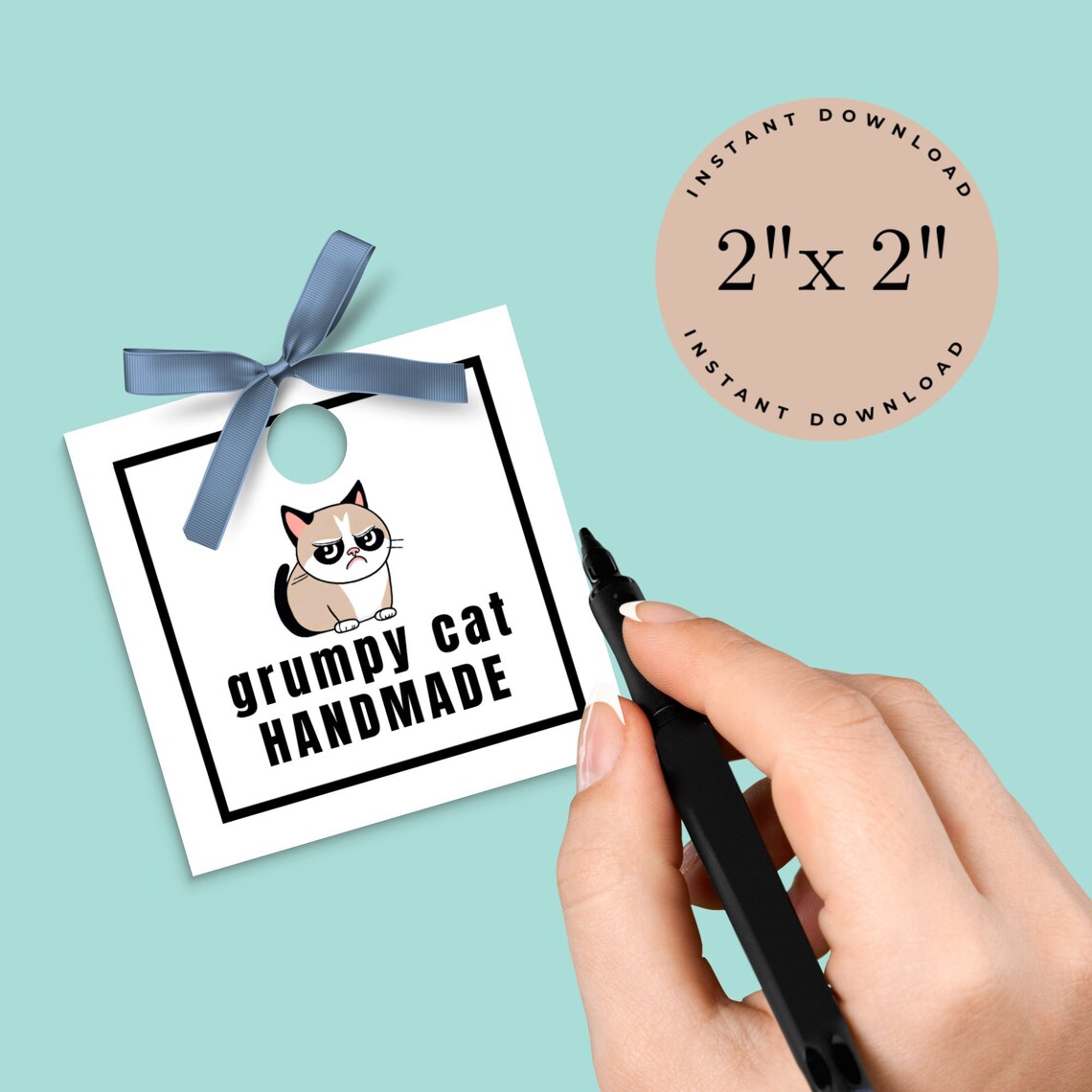 EDITABLE Handmade Tags Canva Template Editable Pdf Labels for Handmade ...