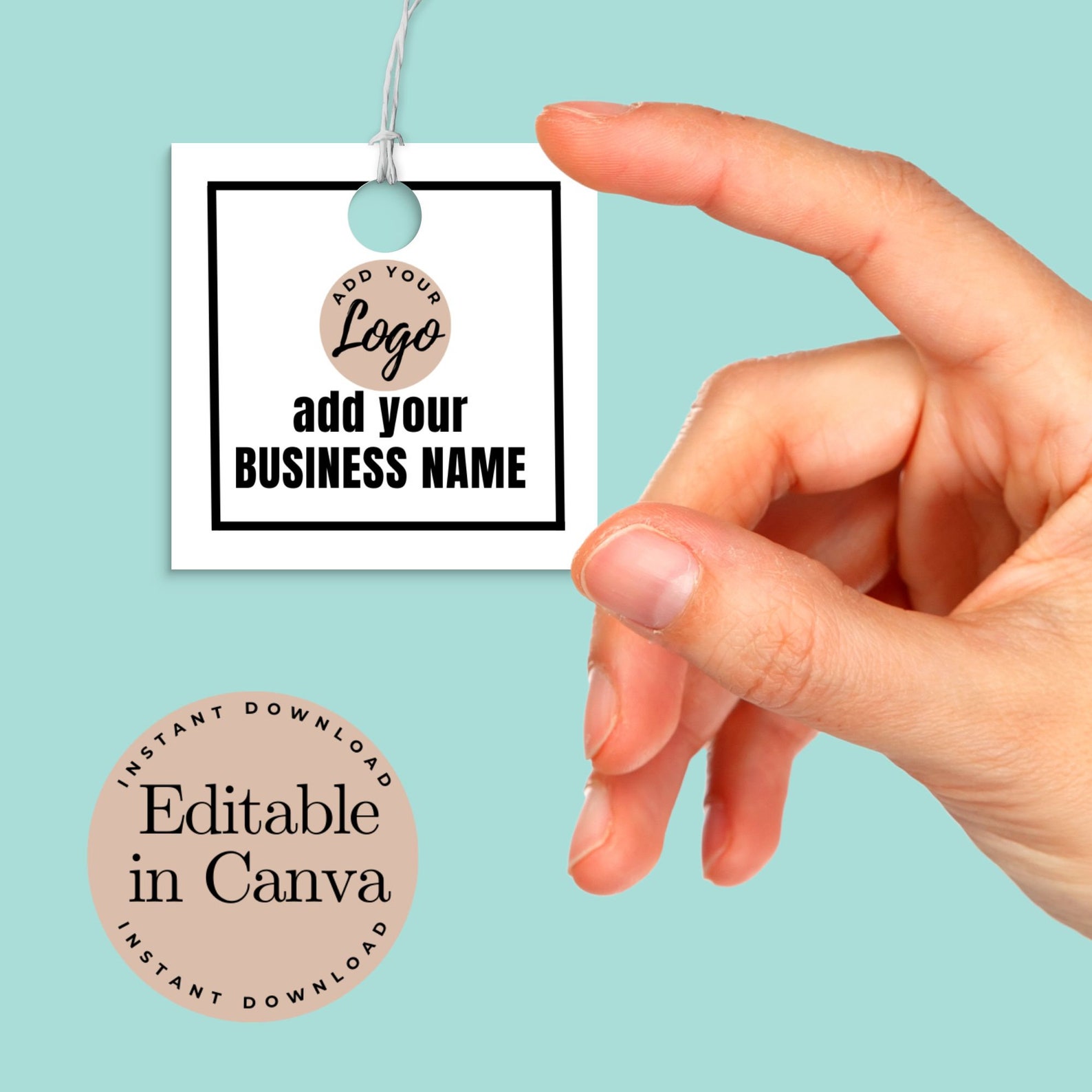 Editable Handmade Tags: Canva Template, Printable Labels (digital ...