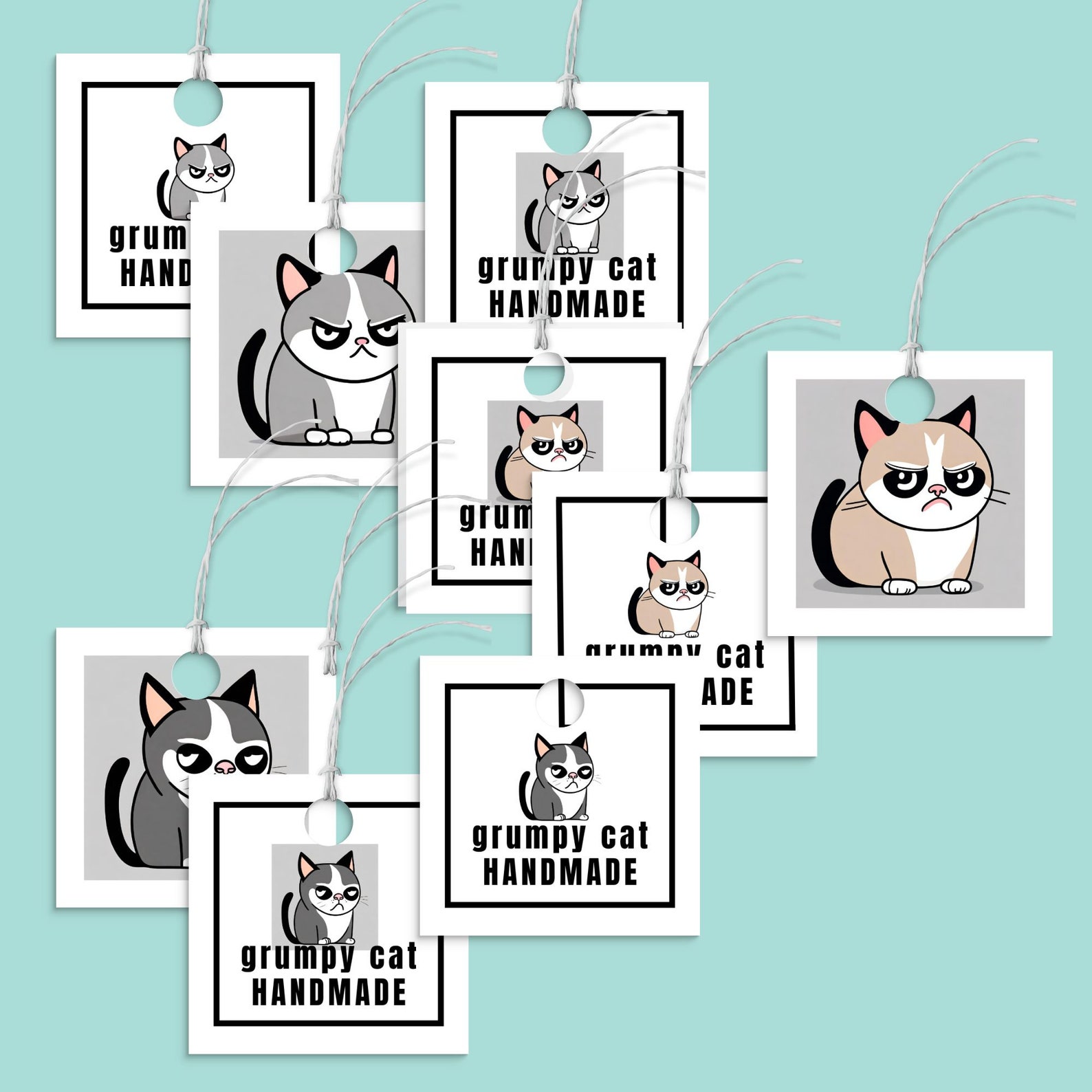 Editable Handmade Tags: Canva Template, Printable Labels (digital ...