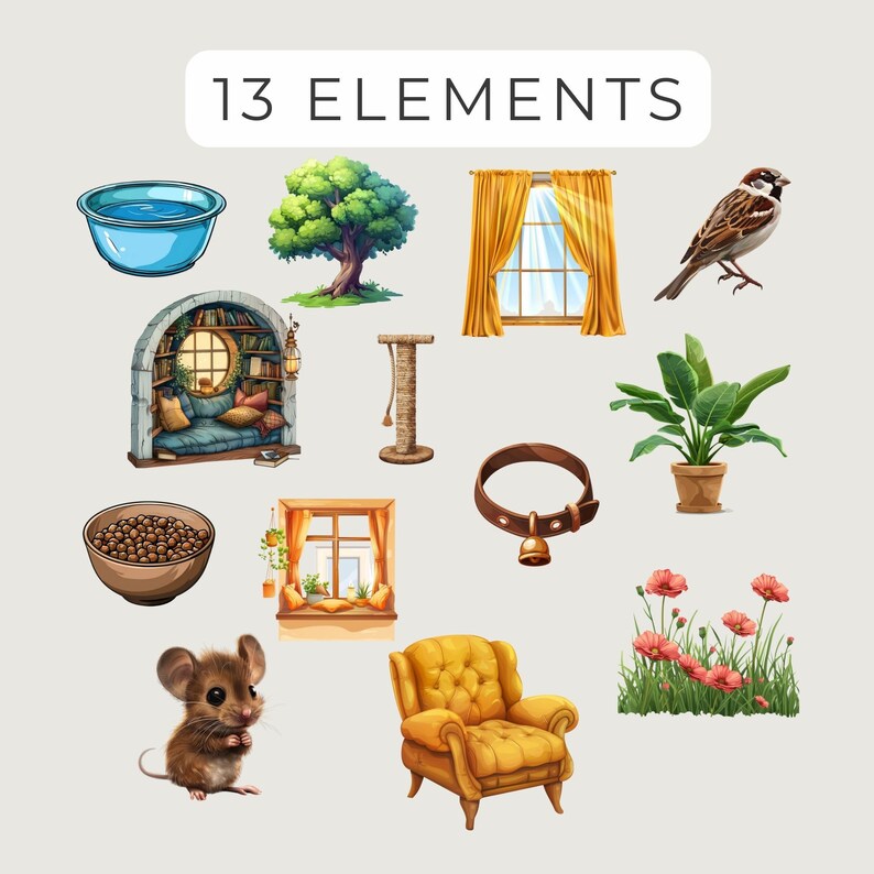 Cats With Yarn Clipart Pack | Cat Clipart | Cute Graphics Png | Cat ...