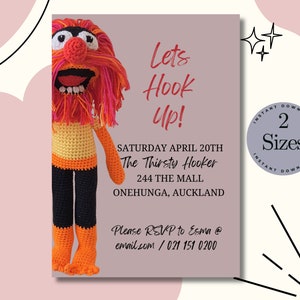 Crochet Party Invitation Template: DIY Printable (digital Download ...